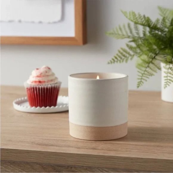 Threshold | Accents | Threshold New Red Velvet Cupcake Ceramic Candle ...